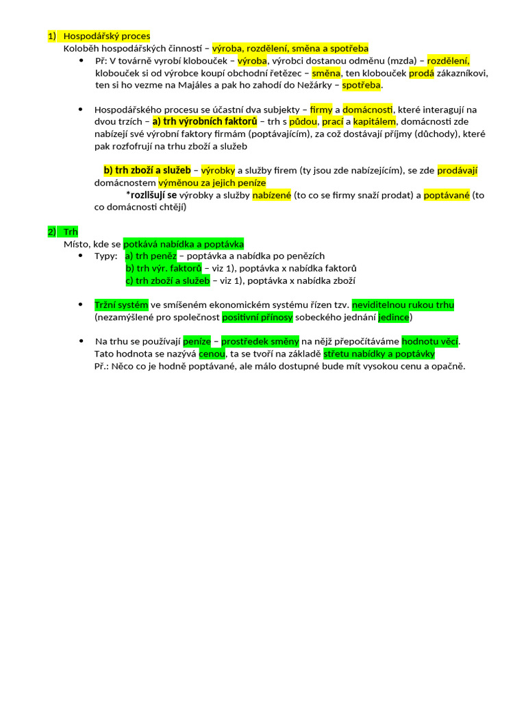 ZSV - Ekonomie - 2.0 - Kopie | PDF