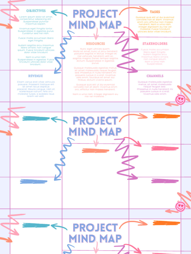 Pastel Cute Creative Project Mind Map Brainstorm PDF | PDF
