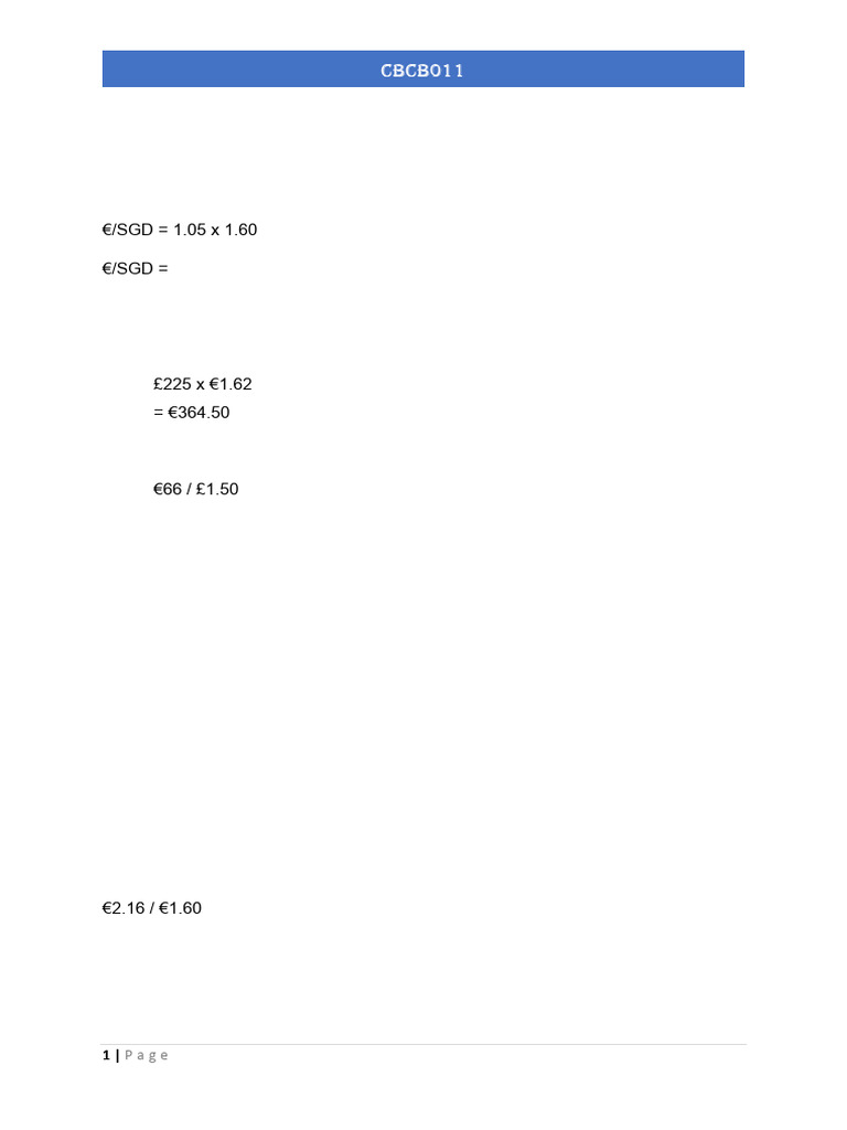 Exchange Rate Solutions | PDF | International Trade | Currency
