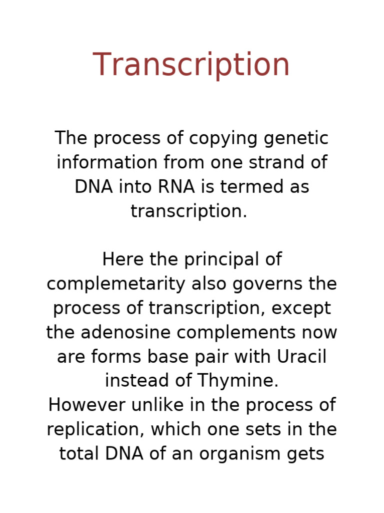 Transcription: Eukaryotes vs Prokaryotes | PDF | Gene | Rna