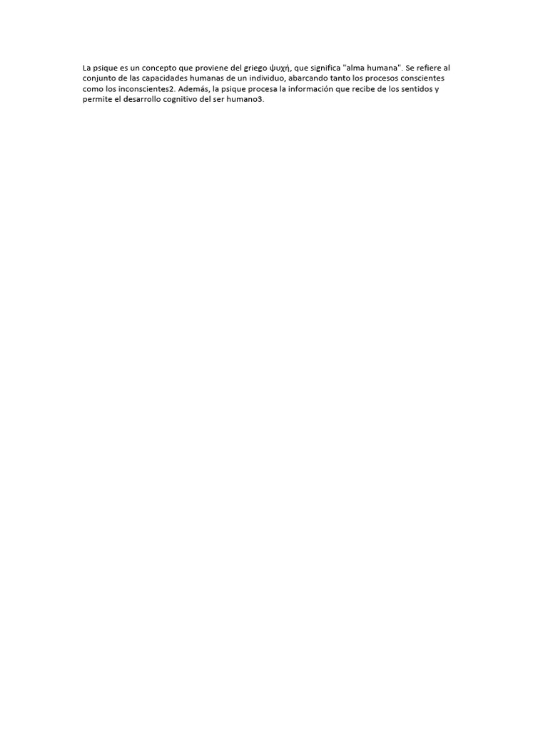 Definición de la psique humana | PDF