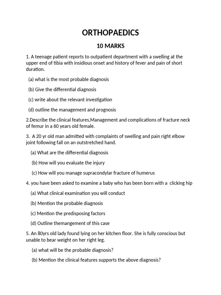 General Surgery & Orthopaedics sj | PDF | Elbow | Hip