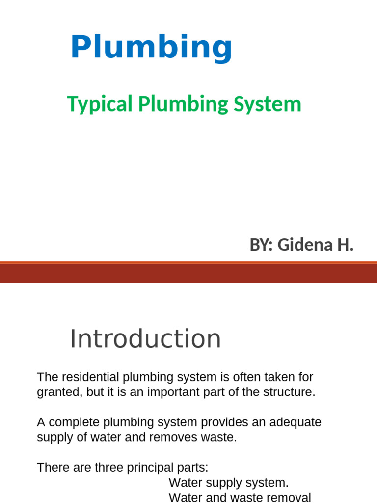 Overview of Residential Plumbing Systems | PDF | Sanitary Sewer | Plumbing
