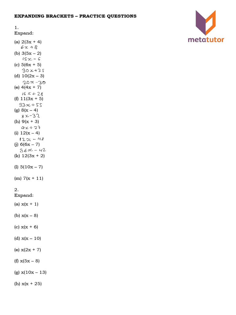 Algebra Expanding | PDF