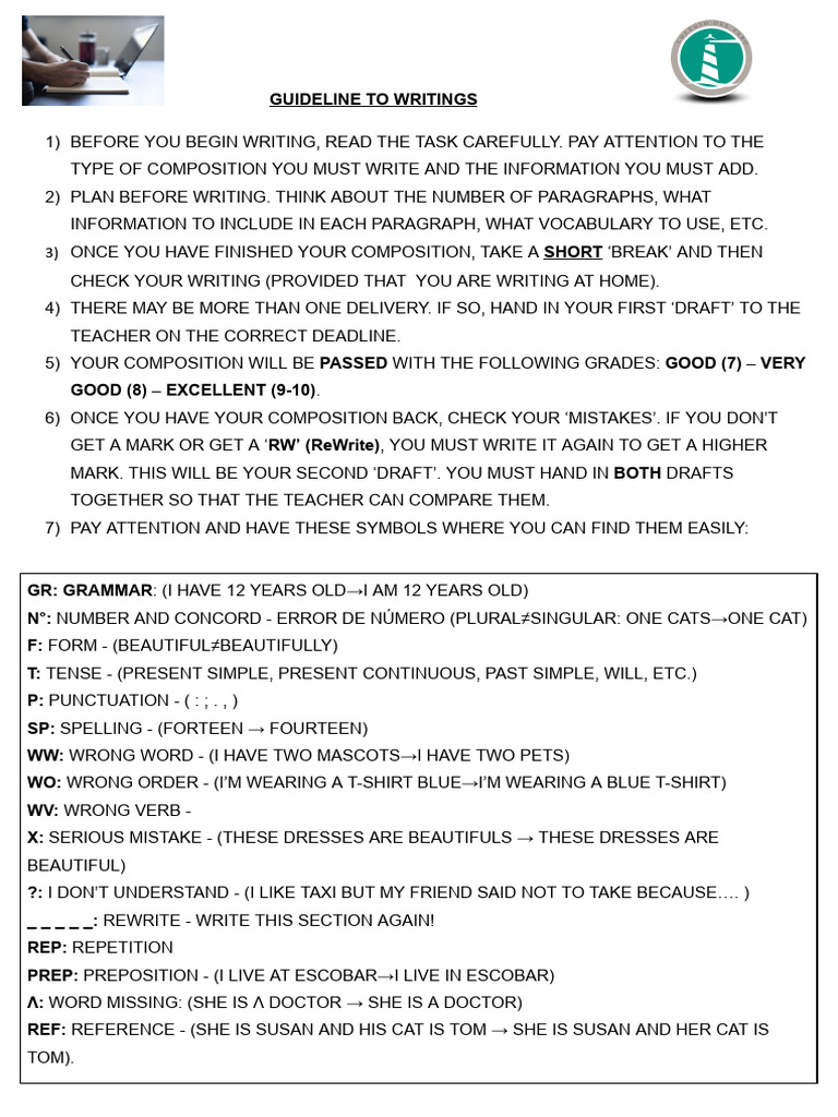 Guideline To Writing | PDF