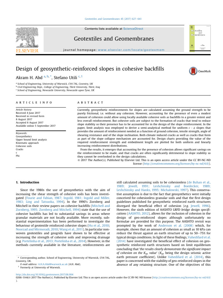 Geosynthetic Slope Design Guide | PDF | Fracture | Deformation ...