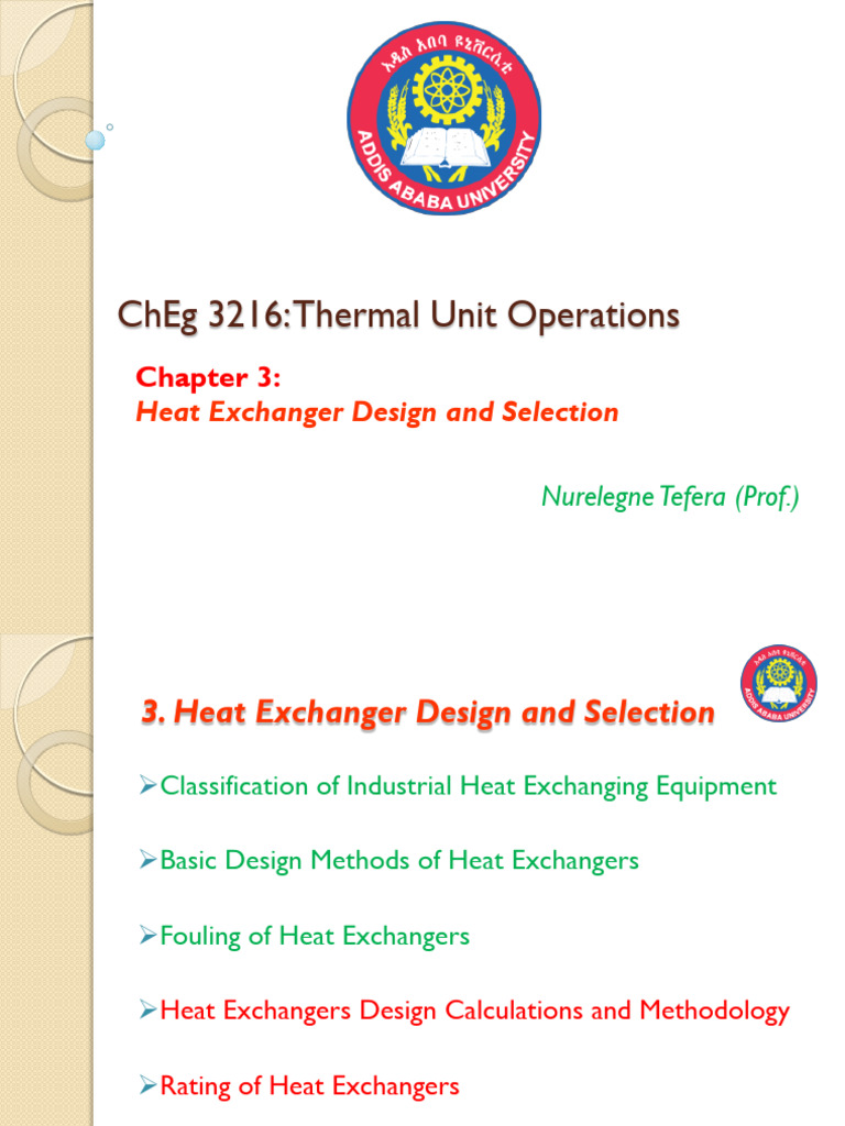 Chapter 3-Heat Exchanger Design and Selection ppt2 | PDF | Heat ...