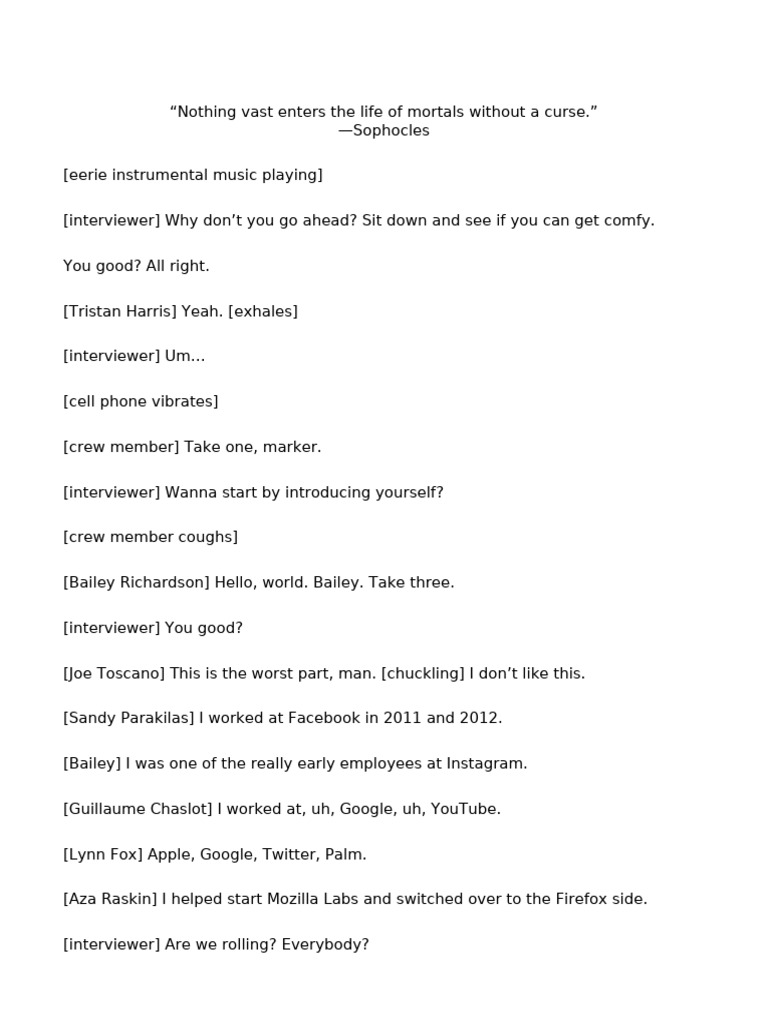 the+Social+Dilemma +transcript | PDF | Artificial Intelligence | Intelligence (AI) & Semantics