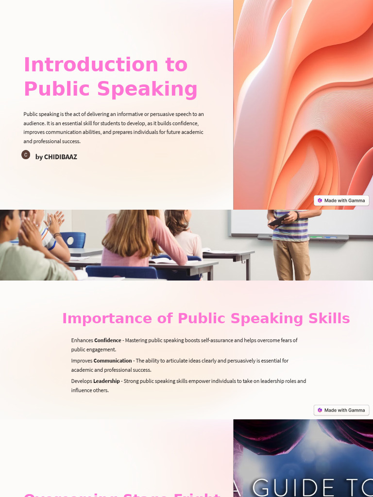 Introduction-to-Public-Speaking | PDF | Public Speaking | Body Language