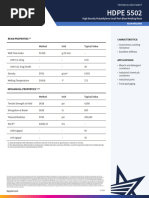 HDPE 5502 Technical Data Sheet | PDF | Materials | Physical Sciences