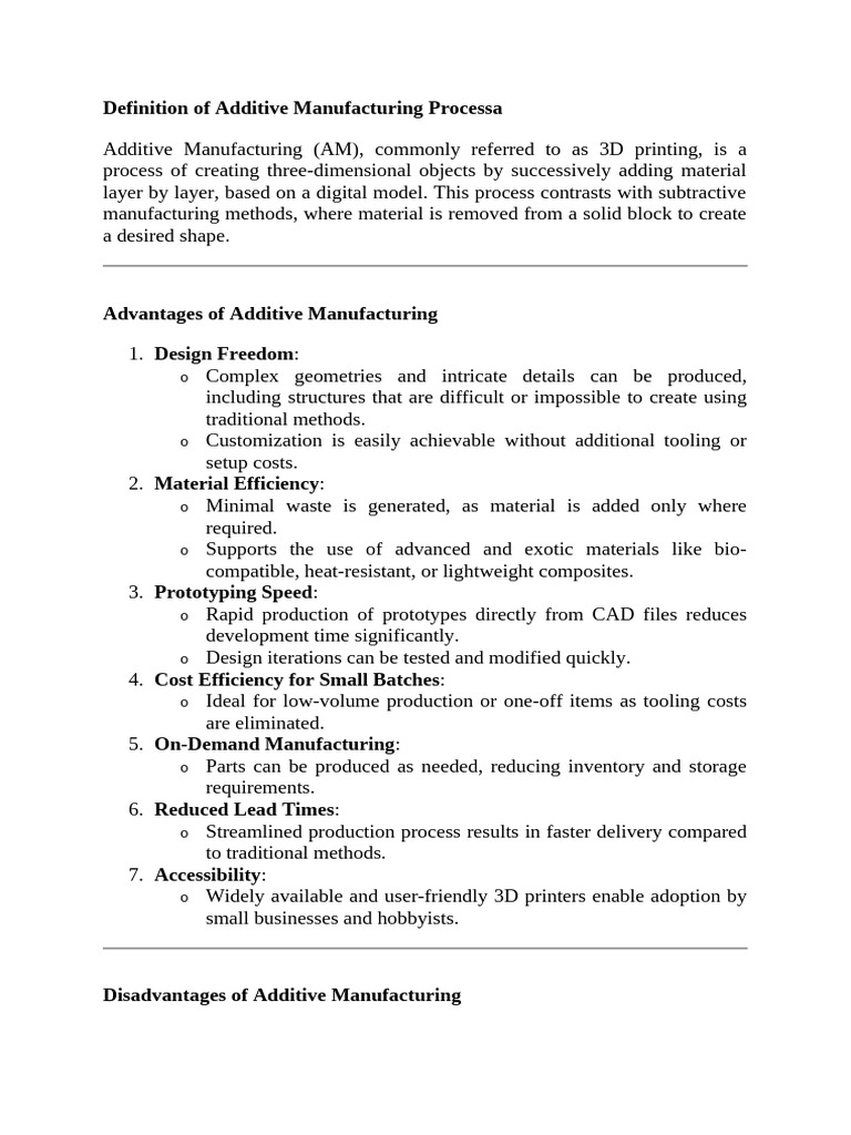 Definition of Additive Manufacturing Processa | PDF | 3 D Printing ...