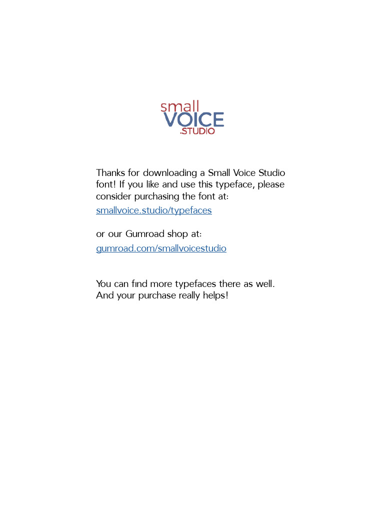 Small-Voice-Studio-Fonts | PDF