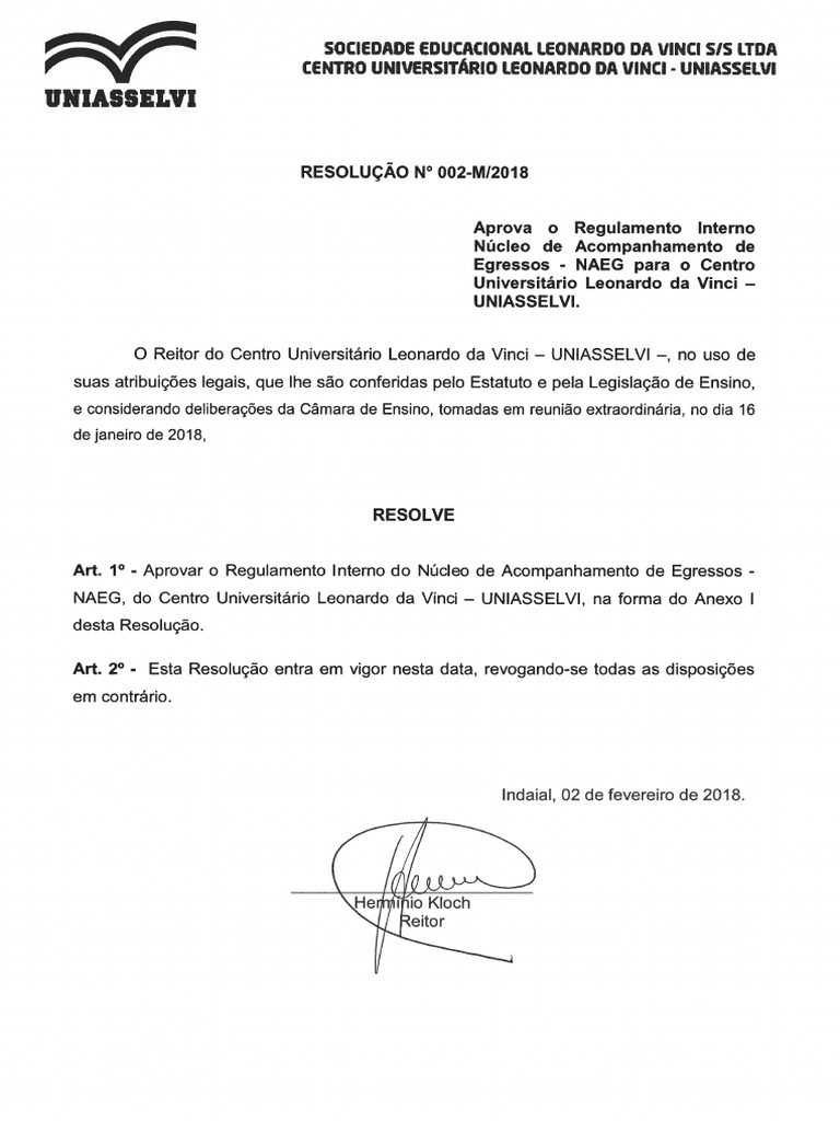 Resolucao 002-m-2018 - Aprova | PDF