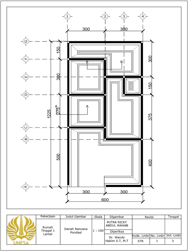 denah pondasi_merged (1) | PDF
