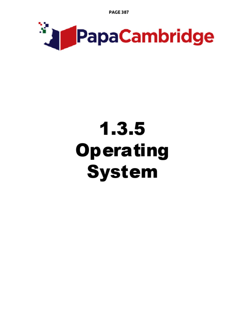 1.3.5 Operating System V21 | PDF | Operating System | Graphical User Interfaces