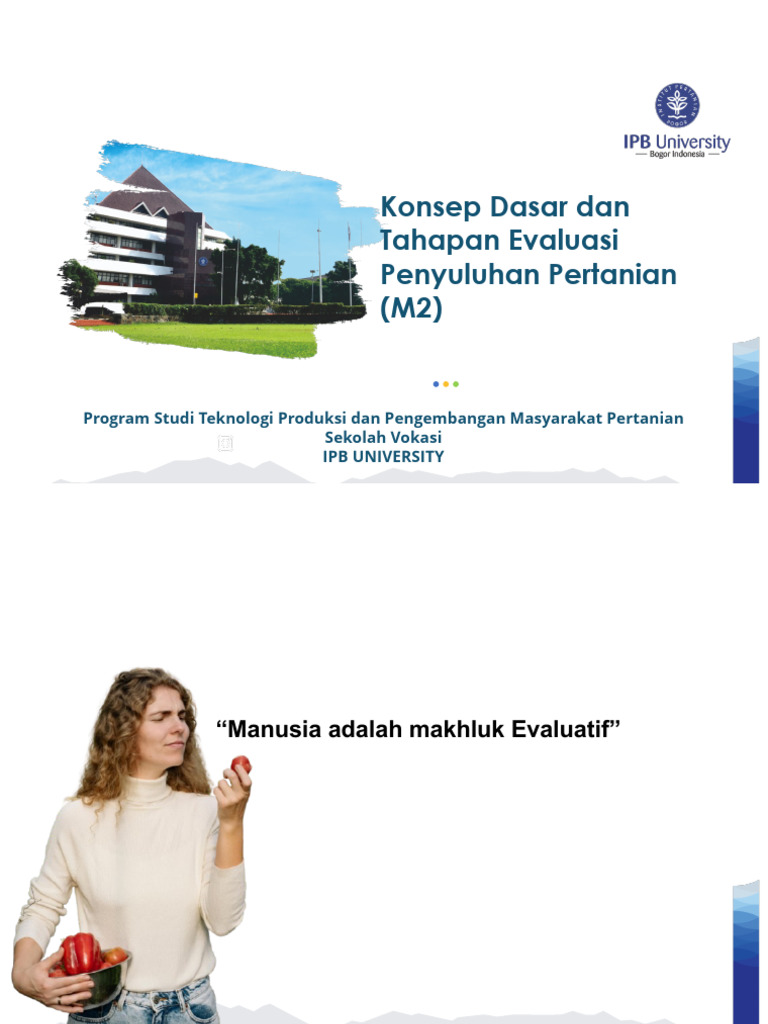 EPP - Minggu 2 - Konsep Dasar Evaluasi Penyuluhan Pertanian | PDF