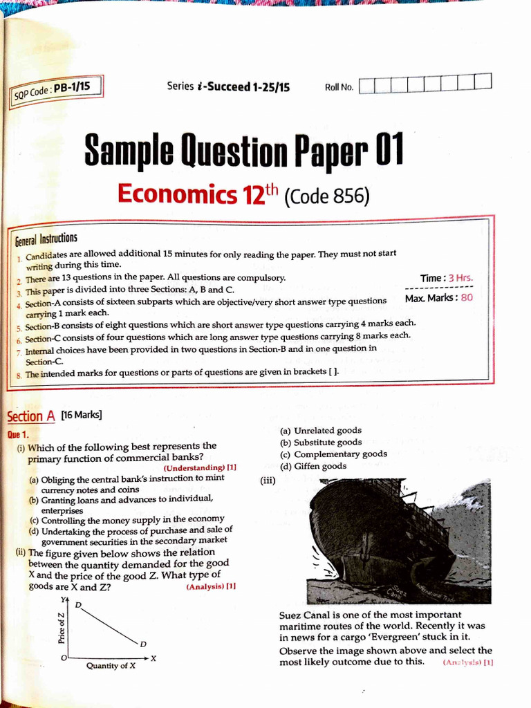 Isc 12 Economics Paper Solving Arihant Book | PDF