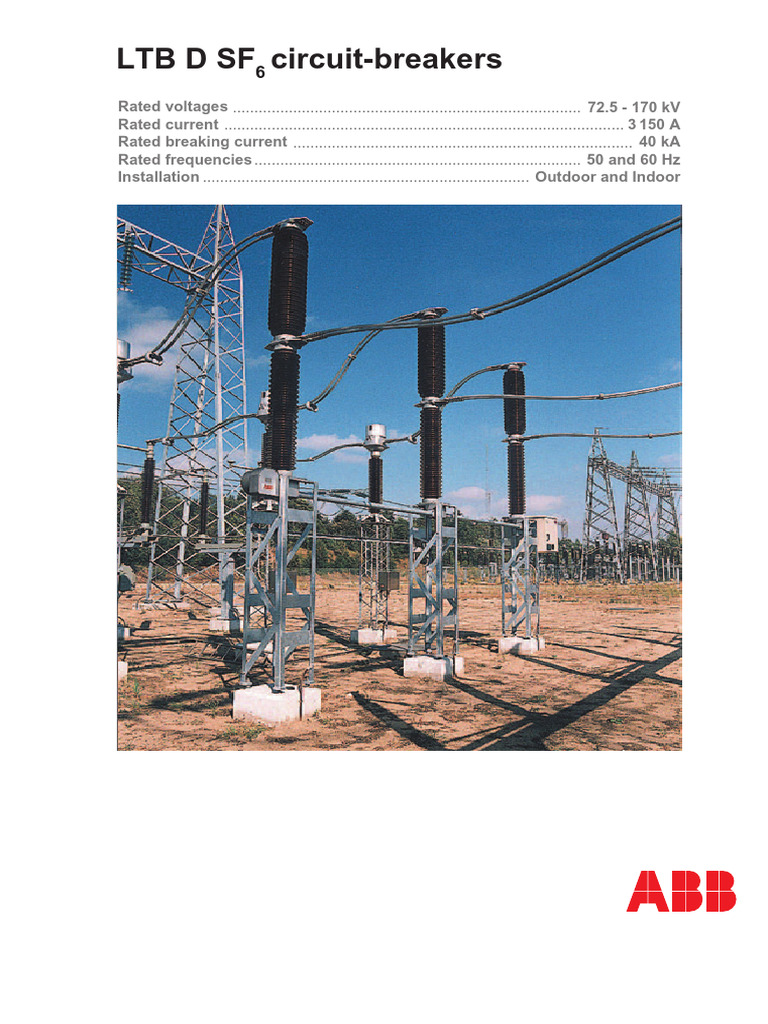 LTB D SF6 Circuit-Breakers Overview | PDF | Insulator (Electricity) | Silicone