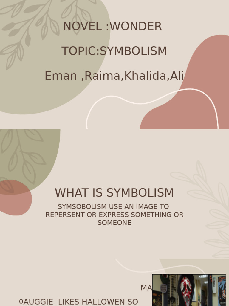 Symbolism in "Wonder" Explained | PDF