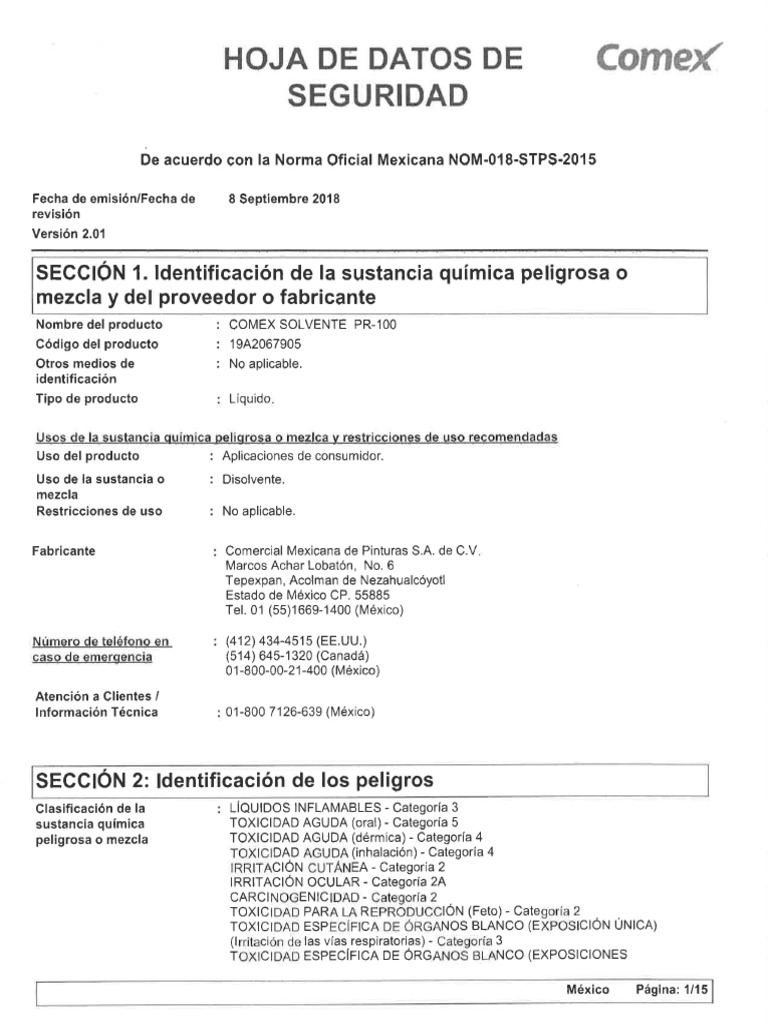 Solvente Comex | PDF