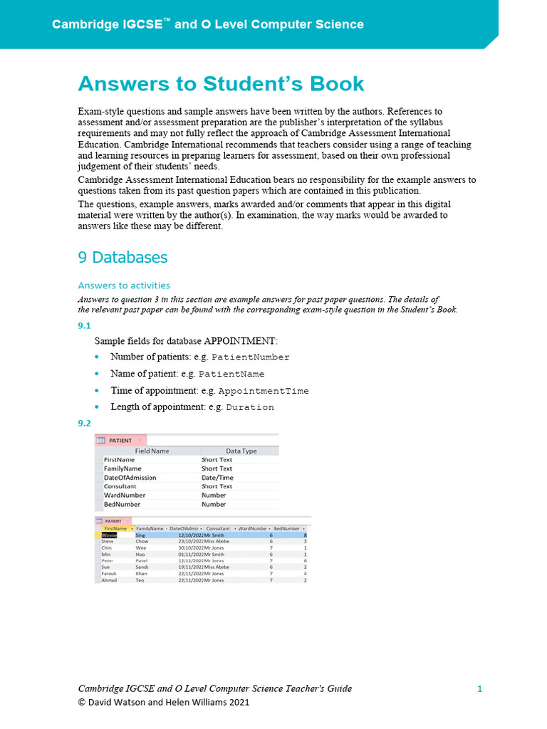 Chapter#9 Answer Key | PDF | Boolean Data Type | Numbers