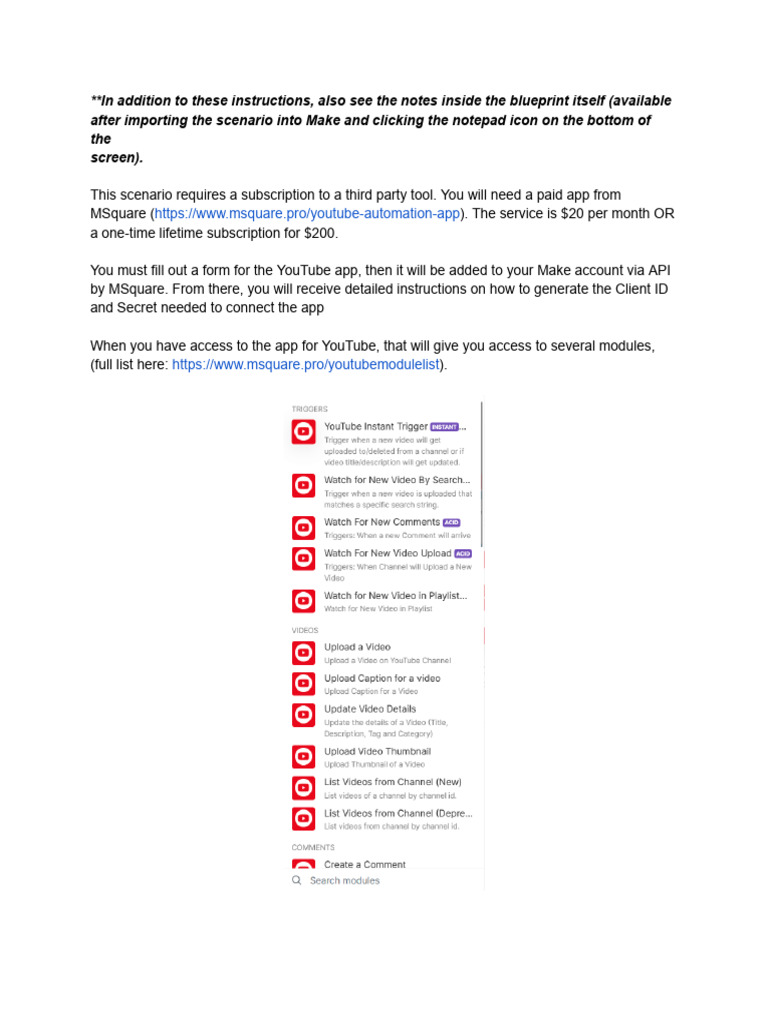 Instructions For YouTube Comment Reply Bot | PDF