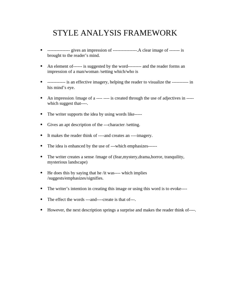 Style Frameworks | PDF