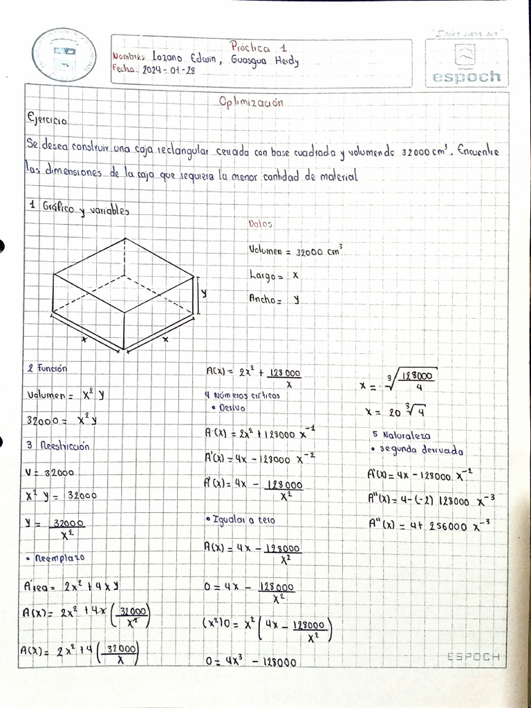Optimización de Caja Rectangular con GeoGebra | PDF