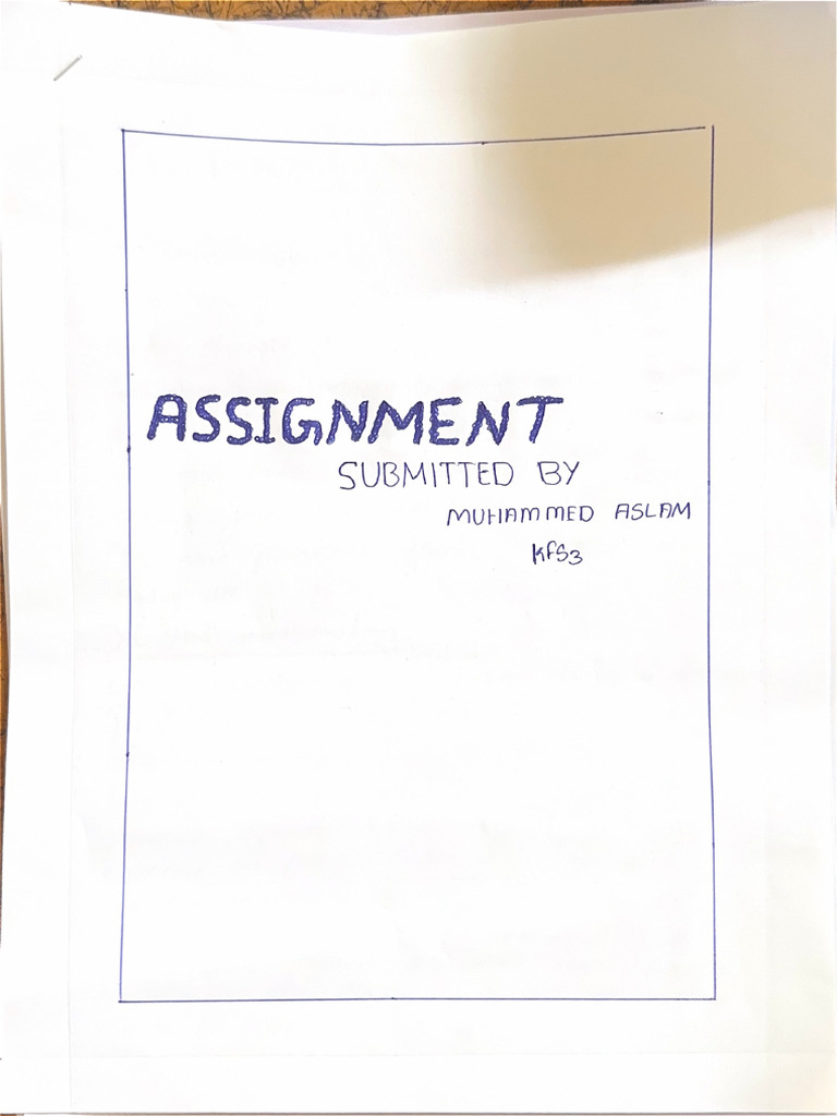 Aslam MM Assignment | PDF