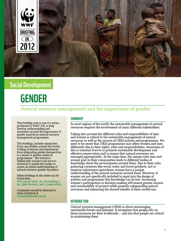 Women Conservation Overview 2012 | PDF | Natural Resource Management ...