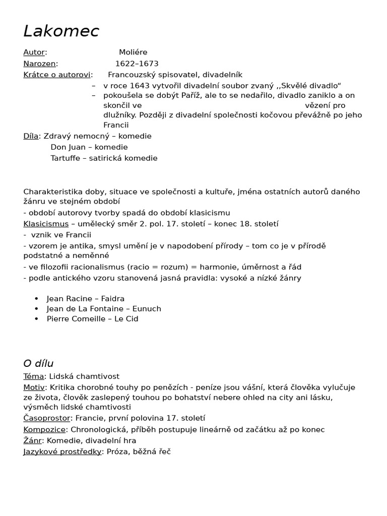 Lakomec | PDF