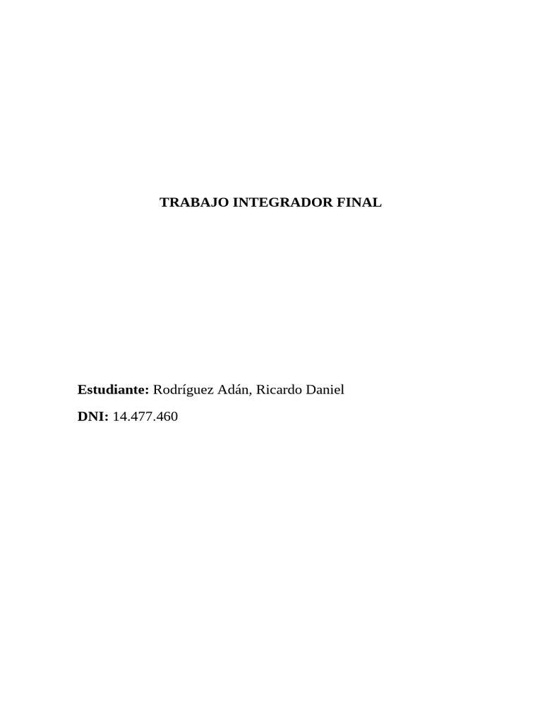 Trabajo Integrador Final | PDF | Enseñando | Sindicato