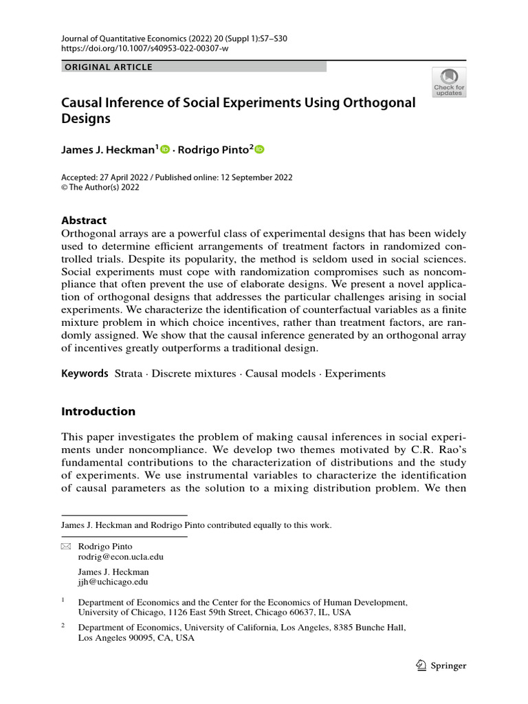 causal inference | PDF | Causality | Experiment