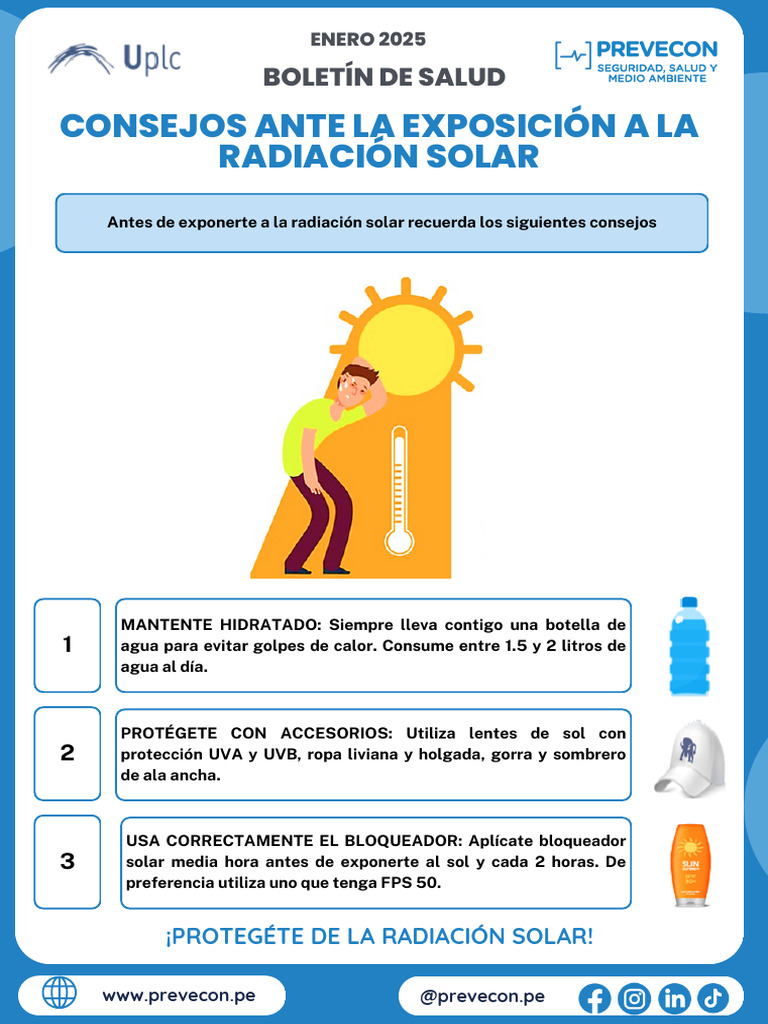 Boletín Informativo - Consejos Ante La Exposición A La Radiación Solar ...