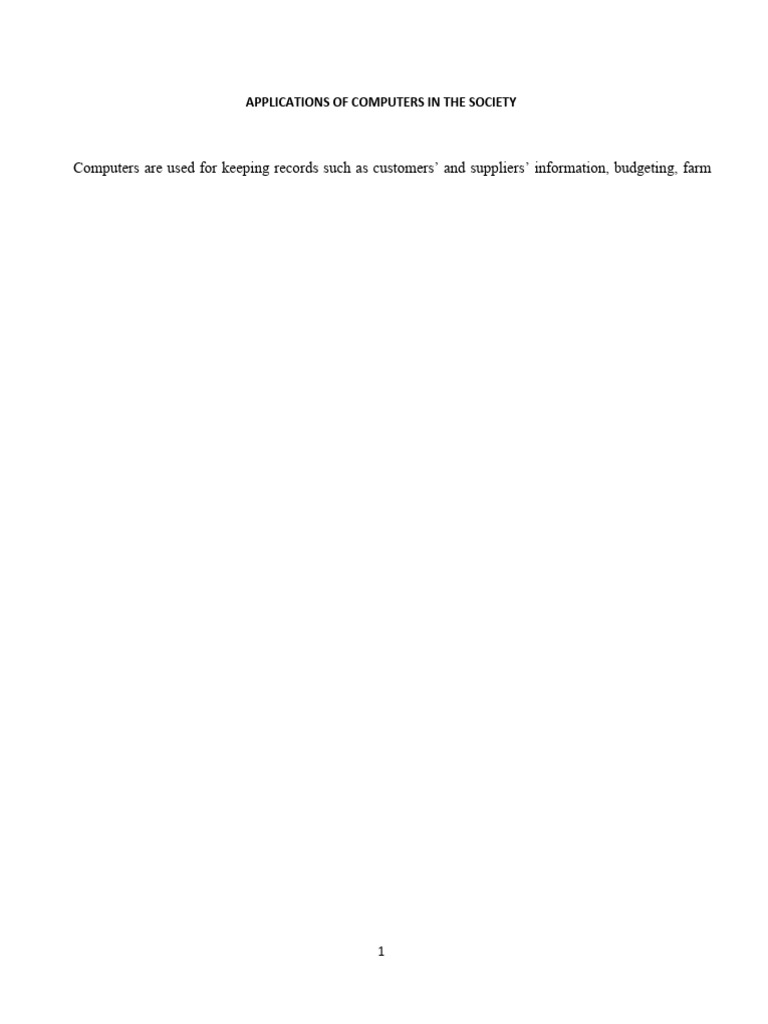 Computer Applications in Agriculture | PDF | Agriculture | Simulation