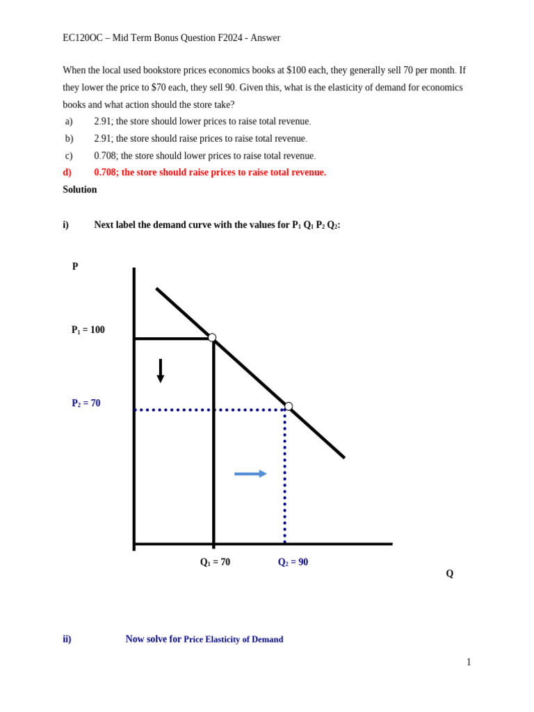 EC120OC - MIDTERM BONUS QUESTION VERSION A AND VERSION B F2024 - ANSWER | PDF