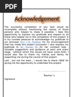 Acknowledgement For Class 12 Project | PDF