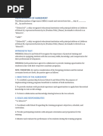 MOU Template for Training Collaboration | PDF | Employment | Memorandum ...