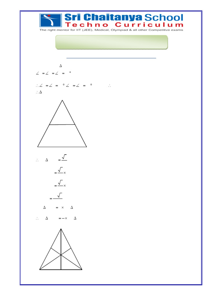 WORK SHEET-2. Triangles and Its Properties - SOLUTION | PDF | Classical Geometry | Geometry