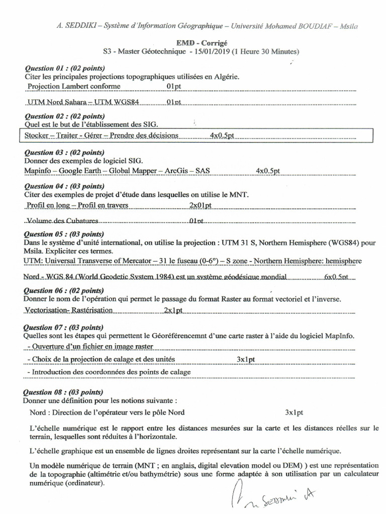 corr-Géot-SIG | PDF
