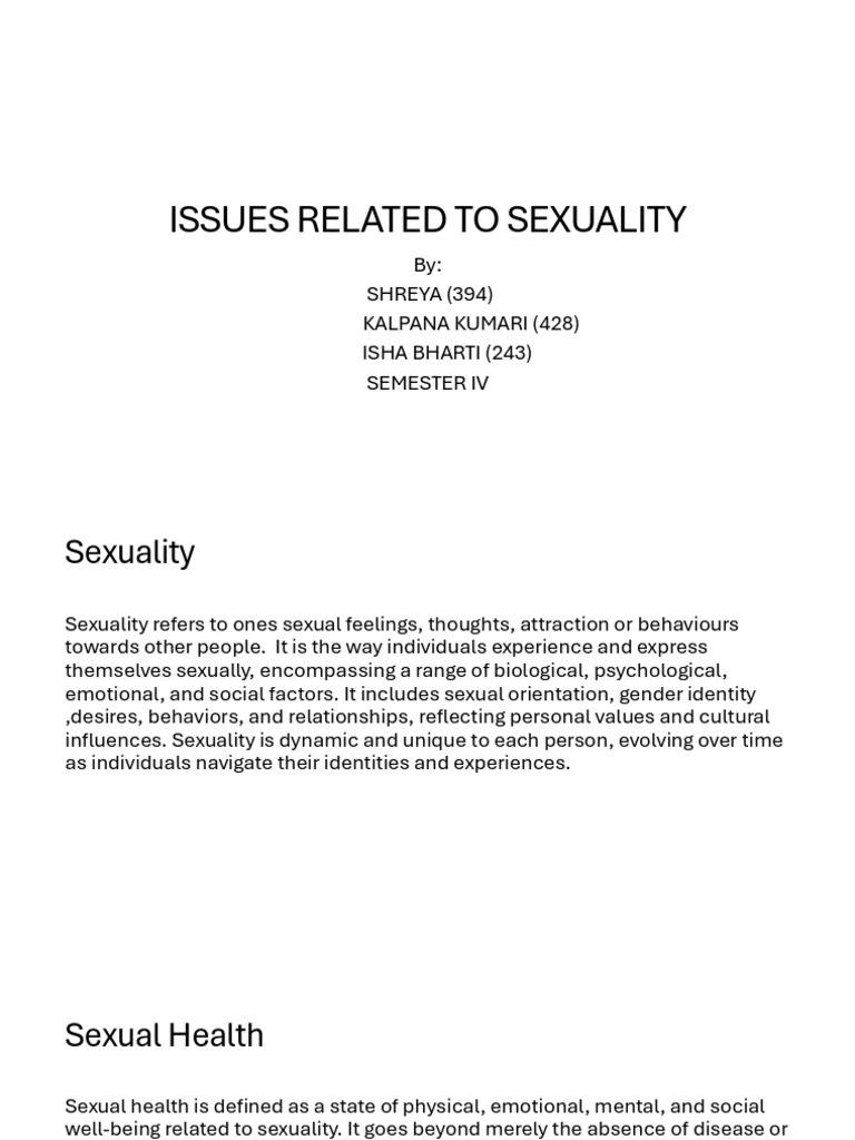 Understanding Sexuality and Its Issues | PDF | Homosexuality | Bisexuality