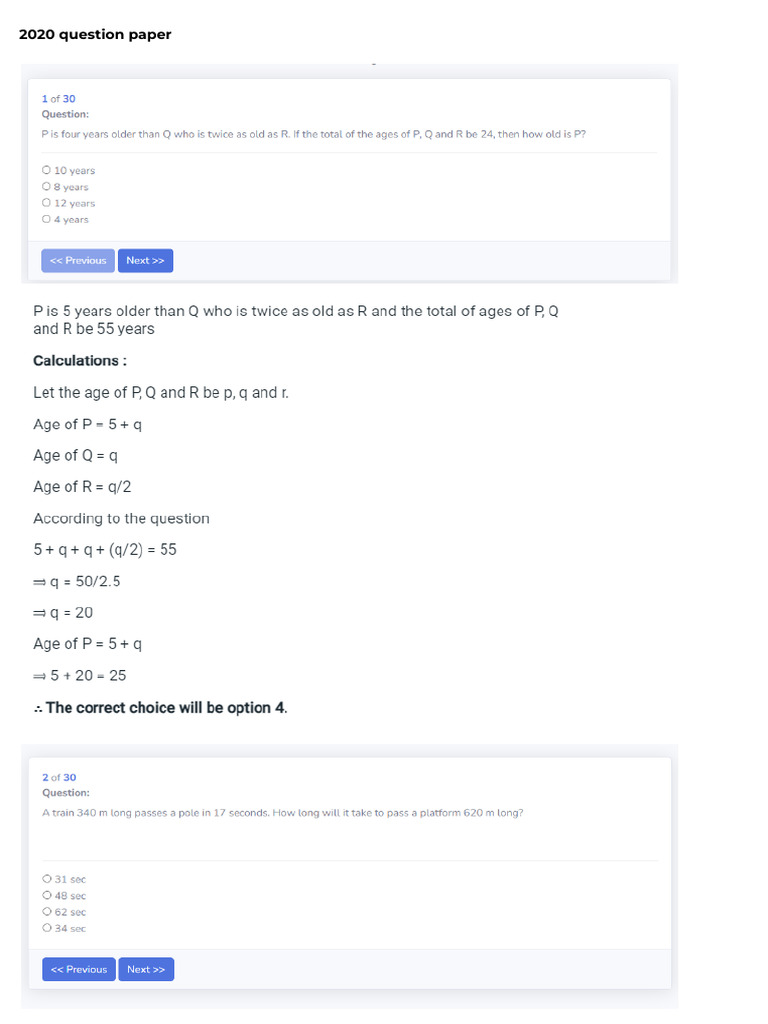 Agc: Mock Test - 1 | PDF | Speed | Interest