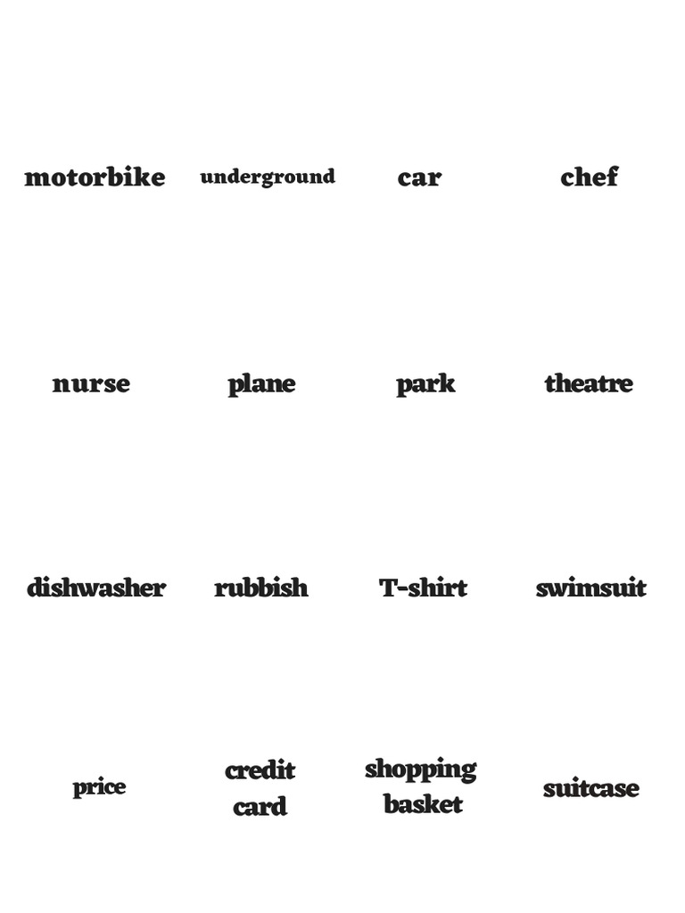 Apples To Apples Speaking Game Nouns | PDF