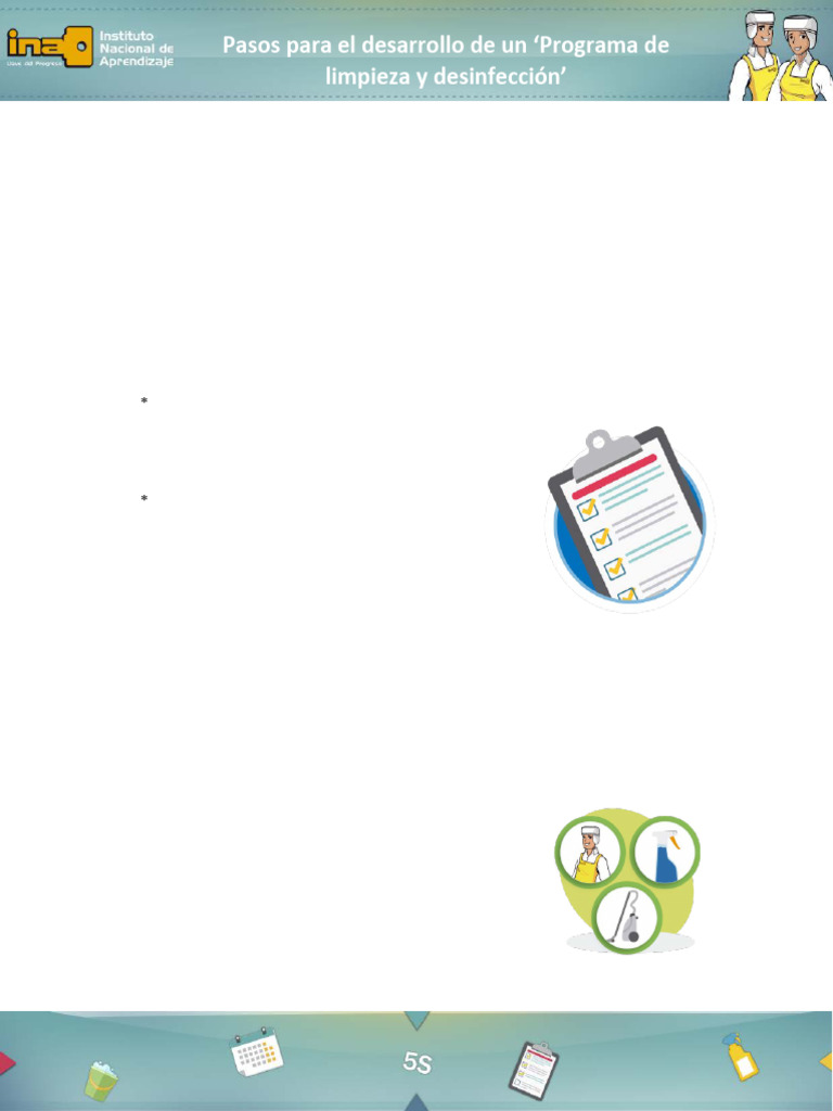 COMO DESARROLLAR EL PROGRAMA DE LIMPIEZA Y DESINFECCION | PDF ...