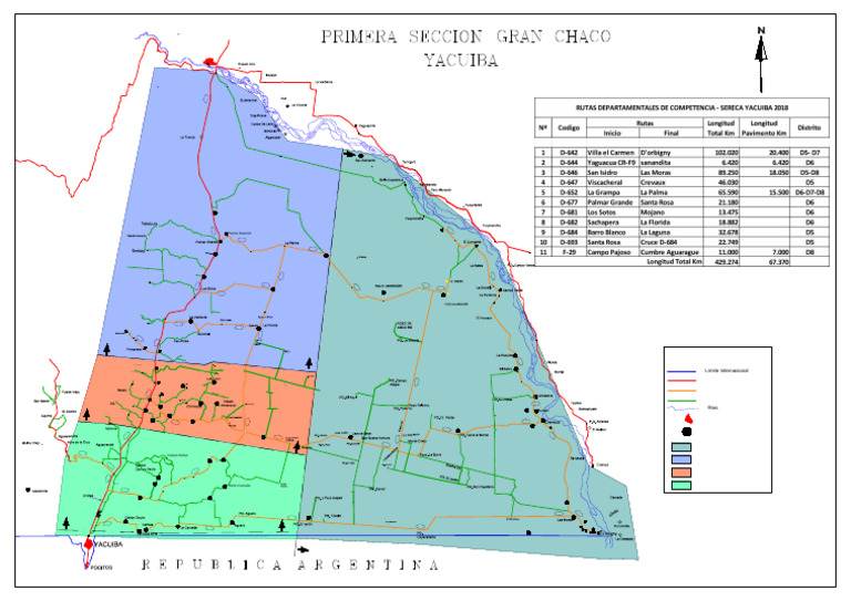 Mapa Rutas 1 Ra Seccion Gran Chaco | PDF
