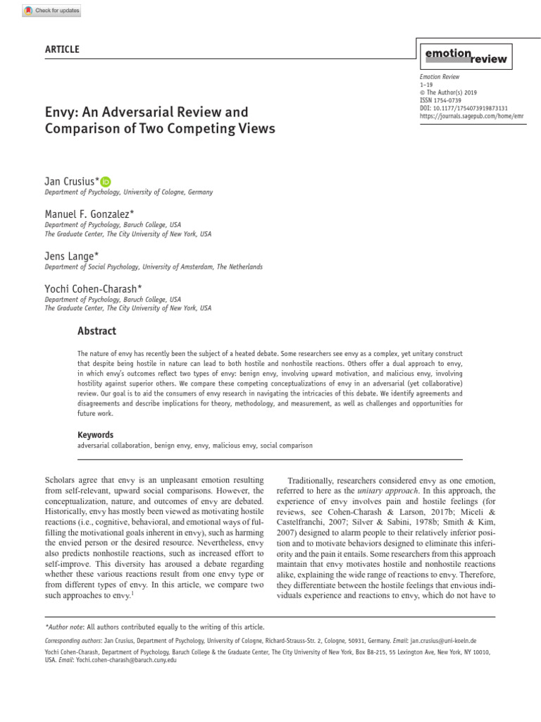 1754073919873131 | PDF | Envy | Narcissism