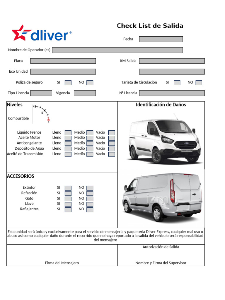 Check List Unidades | PDF | Vehículos