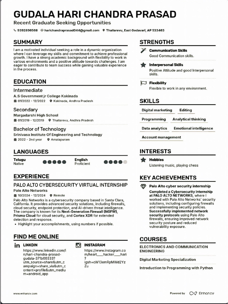 Hari Resume C | PDF