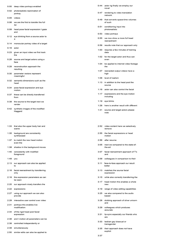 Deep Video Portraits - SIGGRAPH 2018 - YouTube | PDF