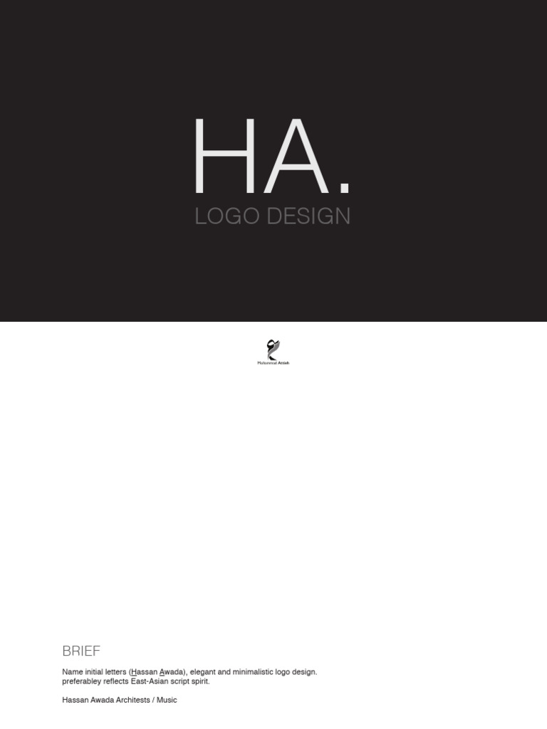 Elegant Logo Design for Hassan Awada | PDF